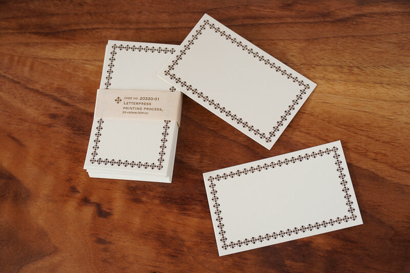 Letterpress memo card 50pcs (brown) – Cotton Sheep